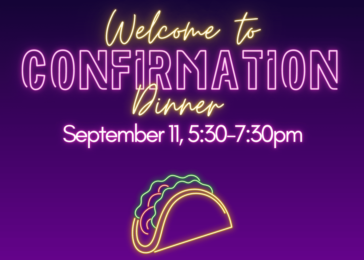 Welcome to Confirmation Dinner - Providence Presbyterian Church